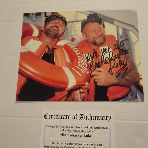 WWE | Other | Bushwackers Luke And Butch Autographed Luke Photo With ...